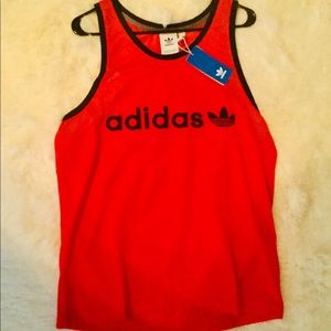 adidas | Tops | Adidas Jersey Tank Top Red | Poshmark